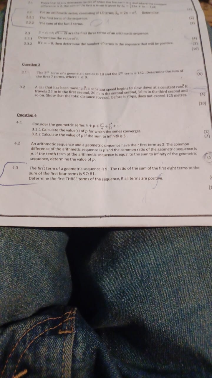 SOLVED: a. (2) 2.2. The sum of the fast 1 terms (x) 2.7 2.3 .1 ...