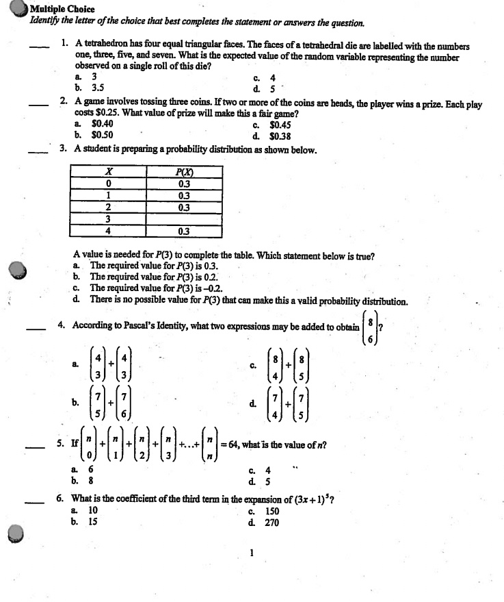 SOLVED: Multiple Choice Identify the letter of the choice that best ...