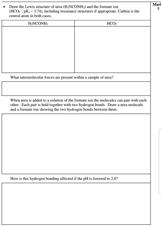 Draw The Lewis Structure For Urea H2nconh2 The Compound