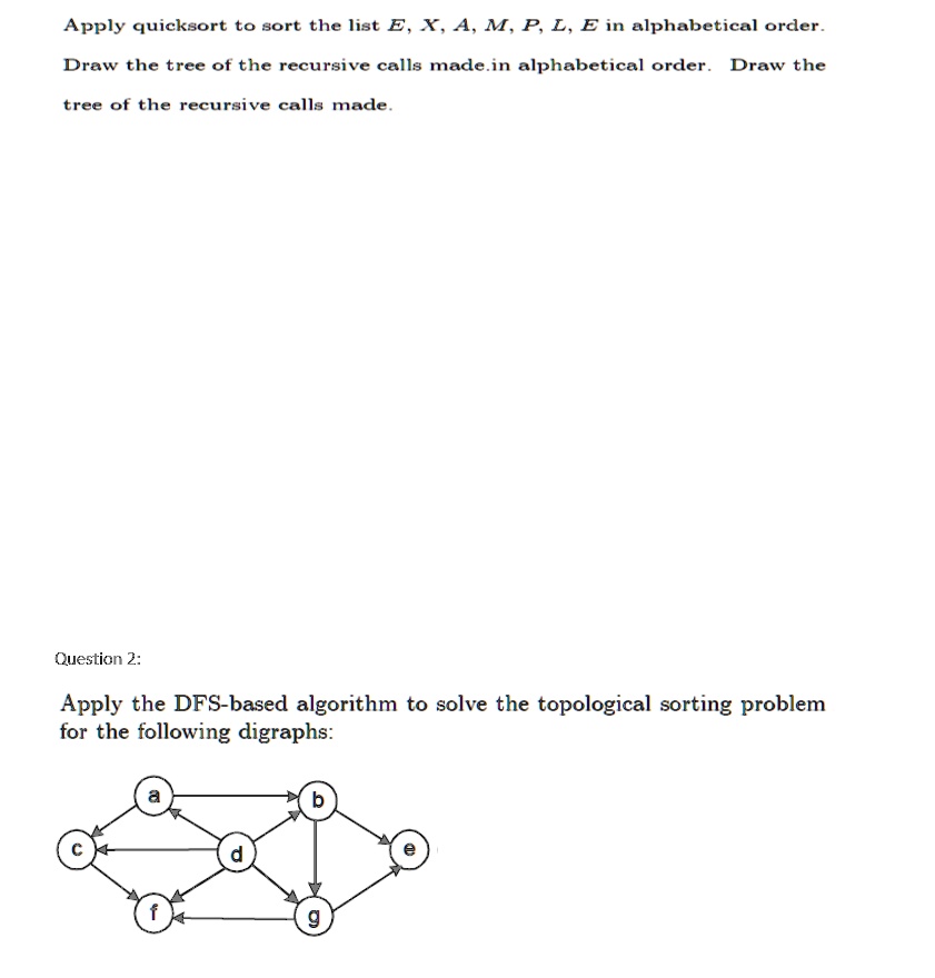 apply quicksort to sort the list examp le in alphabetical order draw ... apply quicksort to sort the list examp le in alphabetical order draw ...