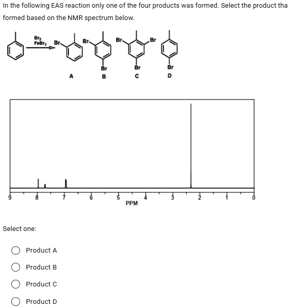 SOLVED: In the following EAS reaction only one of the four products was ...