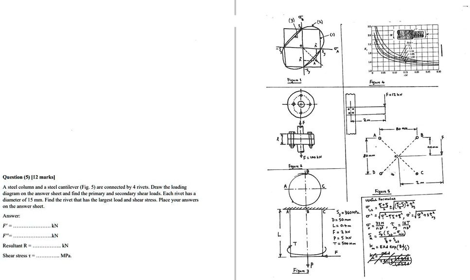SOLVED: A steel column and a steel cantilever (Fig. 5) are connected by ...