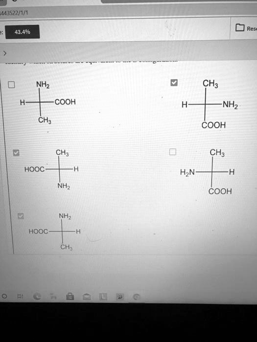 SOLVED: 1443522/1/1 43.490 NH3 COOH CH3 COOH CH3 CH3 HOOC H2N NH2 COOH ...