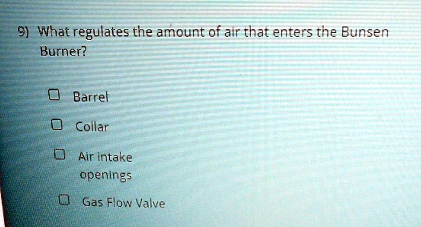 SOLVED: 'Need to answer this 9) What regulates the amount of air that ...