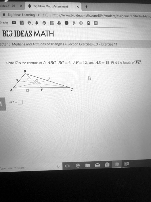 SOLVED: Big Ideas Math - Assessment Big Ideas Learning, LLC [US] https ...