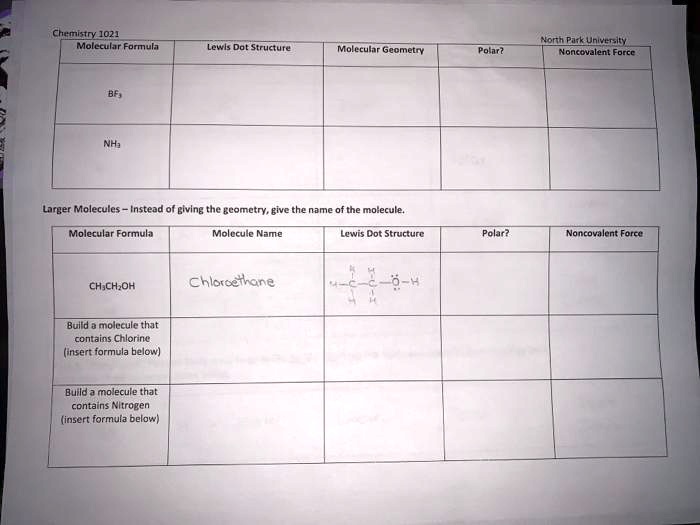Chemistry 1021 Molecular Formula BF3 NH3 Lewis Dot Structure Molecular ...