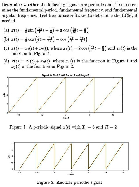 SOLVED: Determine whether the following signals are periodic and, if so ...