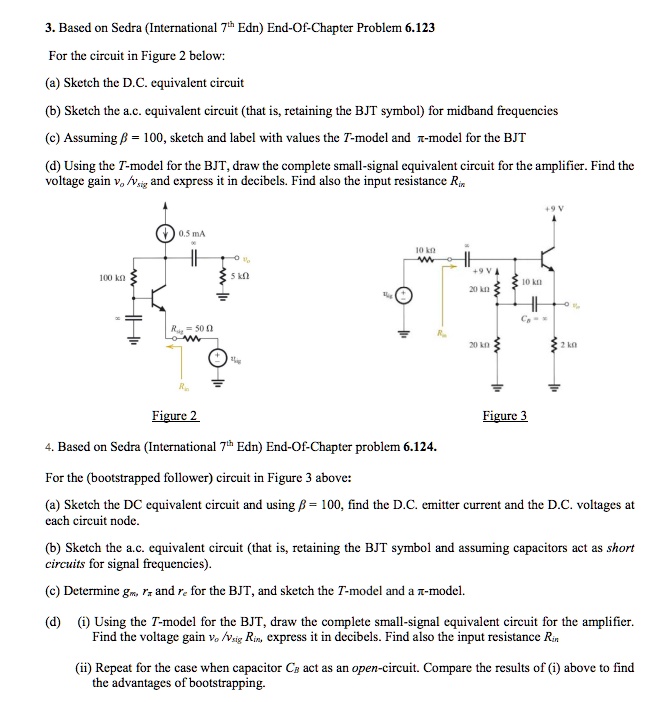 3. Based on Sedra (International 7th Edn) End-Of-Chapter Problem 6.123 For the circuit in Figure ...