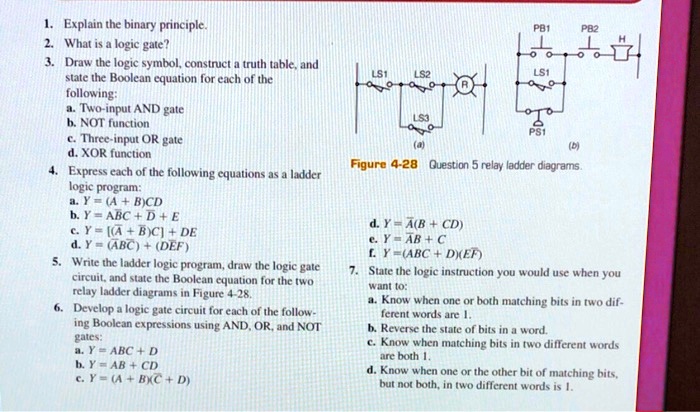 SOLVED: 1. Explain the binary principle. 2. What is a logic gate? 3. Draw the logic symbol ...