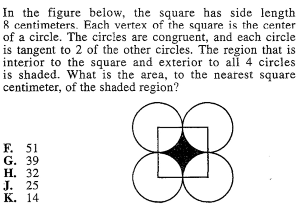 In the figure below, the square has side length 8 centimeters. Each ...