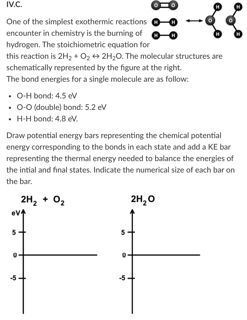 SOLVED: One of the simplest exothermic reactions encountered in ...