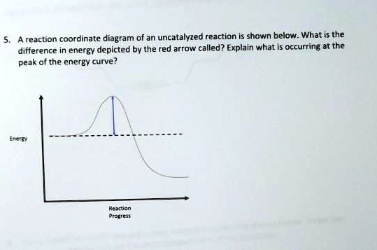 reaction coordinate diagram of an uncatalyzed reaction shown below what ...