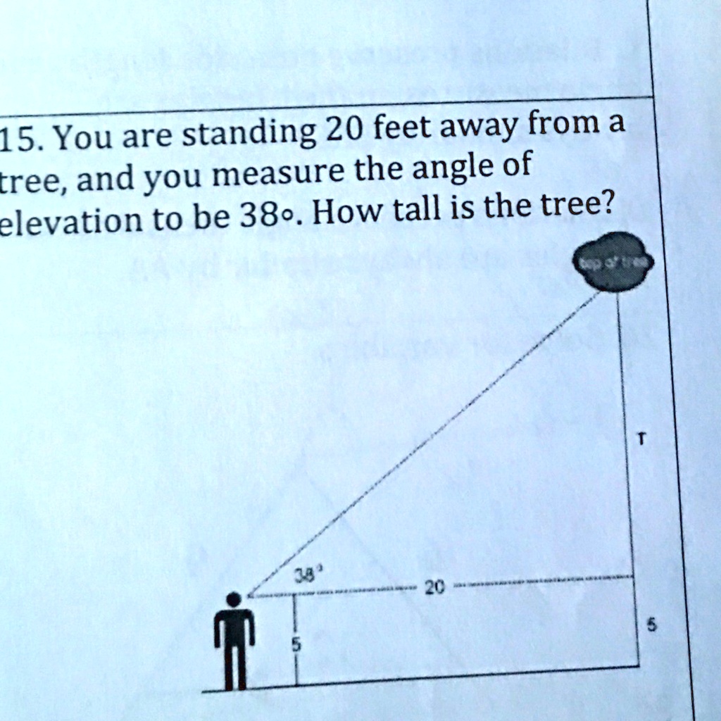 SOLVED: 'PLEASE SHOW WORK OR EXPLAIN 15. You are standing 20 feet away ...
