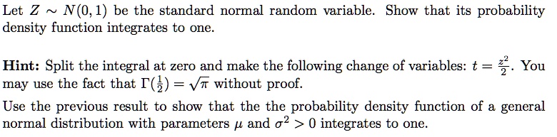 Let N(0,1) be the standard normal random variable: Show that its ...