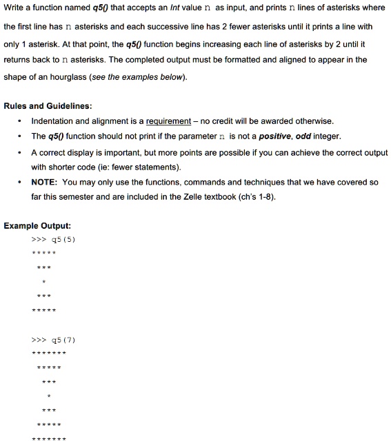Solved Use Python 3 Or Above Write A Function Named Q50 That Accepts An Int Value N As Input