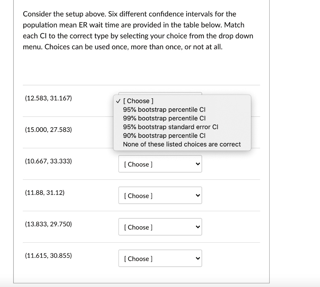 [GET ANSWER] consider the setup above six different confidence intervals for the population mean ...