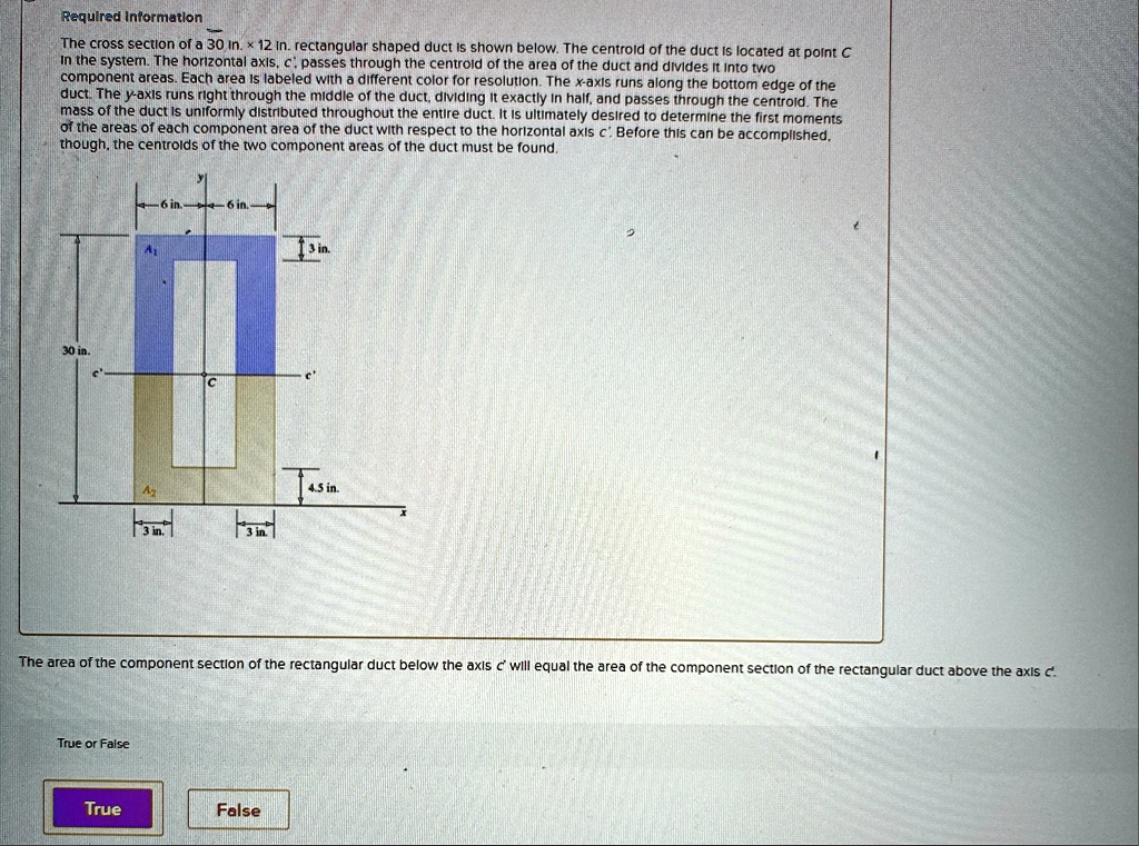 required information the cross section of a 30 in x 12 in rectangular ...