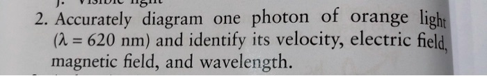 SOLVED:641 2_ Accurately diagram one photon of orange light | (1 = 620 ...