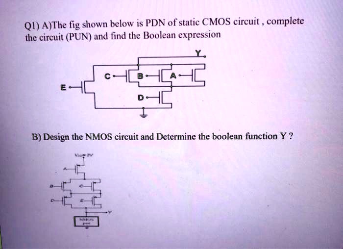 SOLVED: Q1A: The figure shown below is the PDN of a static CMOS circuit ... SOLVED: Q1A: The figure shown below is the PDN of a static CMOS circuit ...