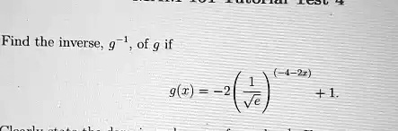 SOLVED: Find the inverse, 9 -= of 9 if