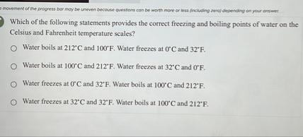 SOLVED: Which of the following statements provides the correct freezing ...