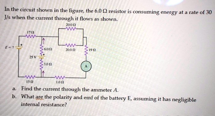 in the circuit shown in the figure the 60 q resistor is consuming energy at a rate of 30 jls ...