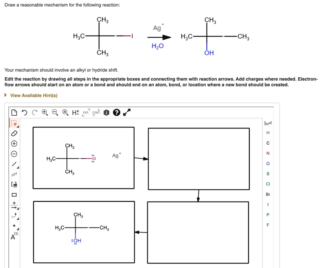 SOLVED: Draw a reasonable mechanism for the following reaction CH3 CH3 Ag H3C H2O CH3 H2O CH3 OH ...