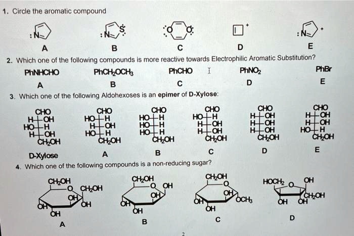 SOLVED:Circle the aromallc compound Which one of the following ...