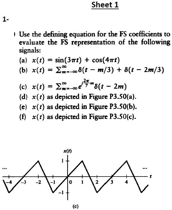 SOLVED: Number (f) Sheet 1 1- Use the defining equation for the FS ...