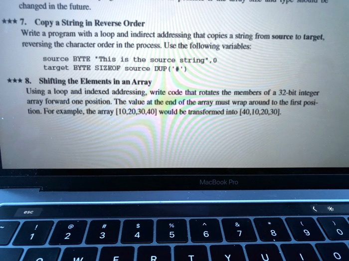 changed in the future 7copy a string in reverse order write a program ...