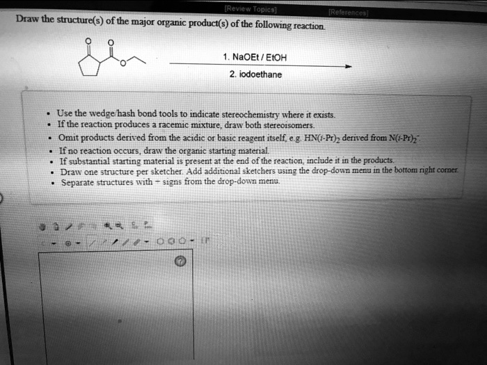Draw the structure(s) of the major organic product(s) of the following ...