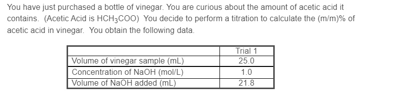 SOLVED: a) Write a balanced chemical equation for the reaction between acetic acid and sodium ...
