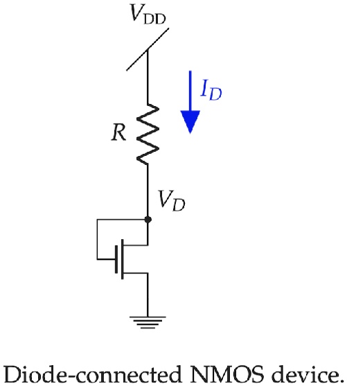 Diode-connected NMOS device.