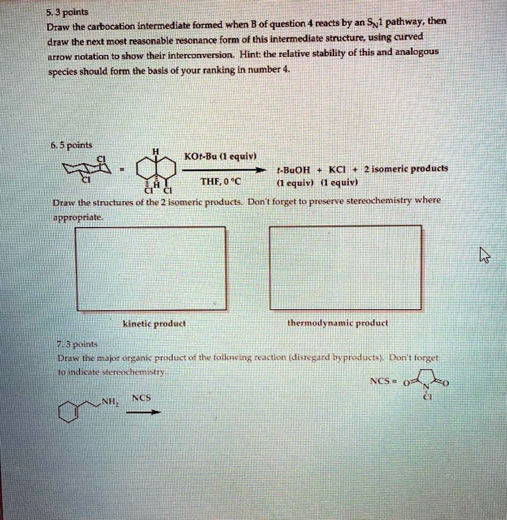 SOLVED: 543 points: Draw the carbocation intermediate formed when B of ...