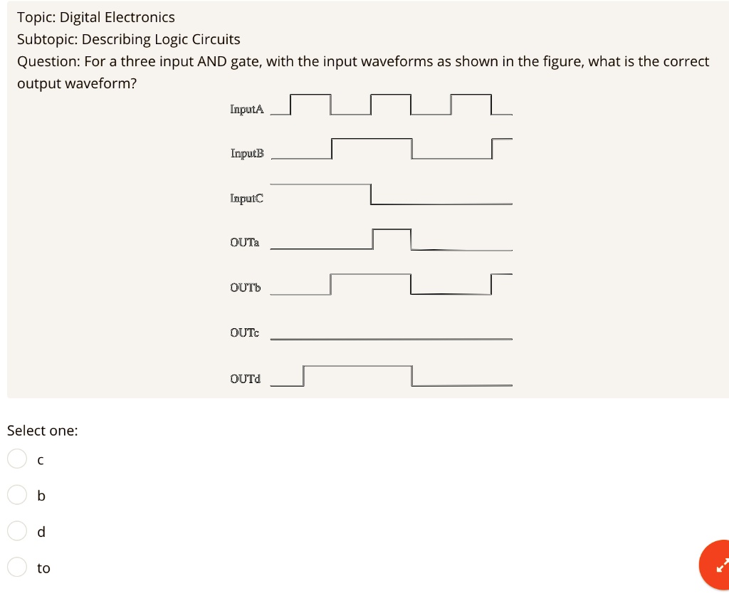 Solved Topic Digital Electronics Subtopic Describing Logic Circuits Question For A Three 3211