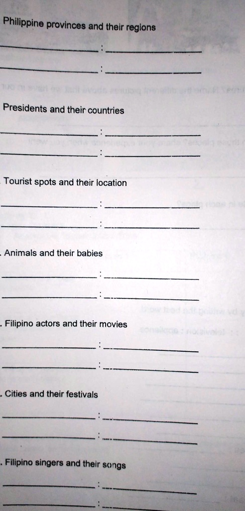 make an analogy based on the given theme or concept below philippine ...
