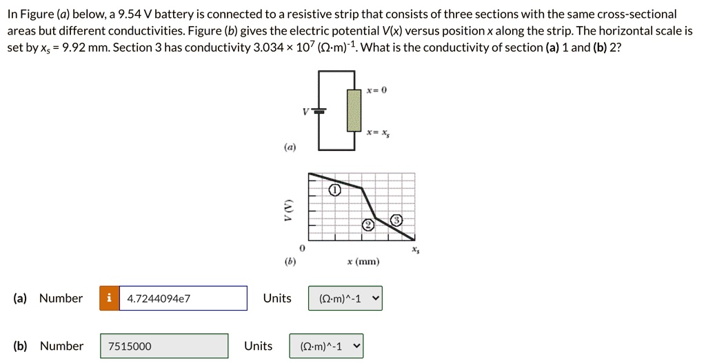 SOLVED: Figure (a) below,a 9.54V battery is connected to a resistive ...