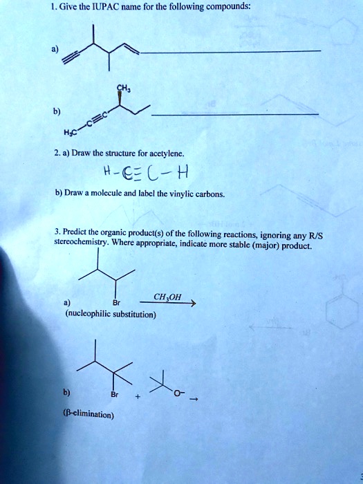 give the iupac name for the following compounds hf 2a draw the ...