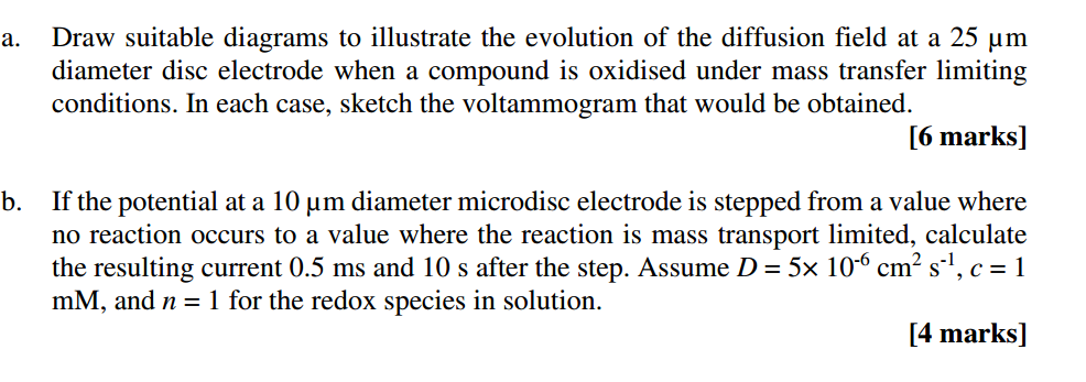 a. Draw suitable diagrams to illustrate the evolution of the diffusion ...