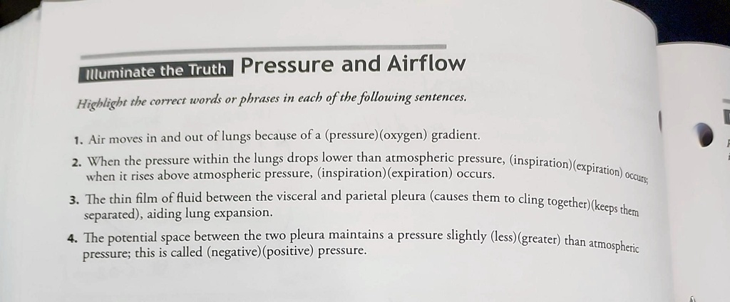 SOLVED: HIGHLIGHT THE CORRECT TERM IN EACH SENTENCE Illuminate the ...