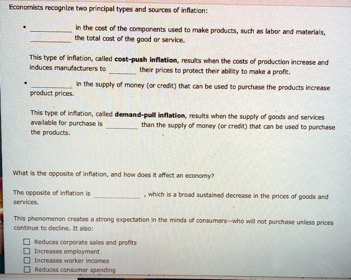Economists recognize two principal types and sources of...