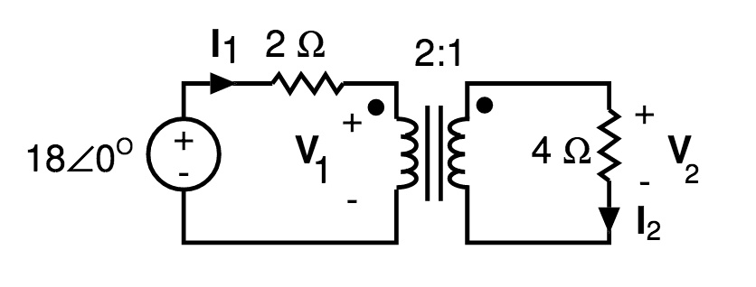 SOLVED: Determine the voltages and currents V1, V2, I1, and I2 in the circuit shown assuming an ...