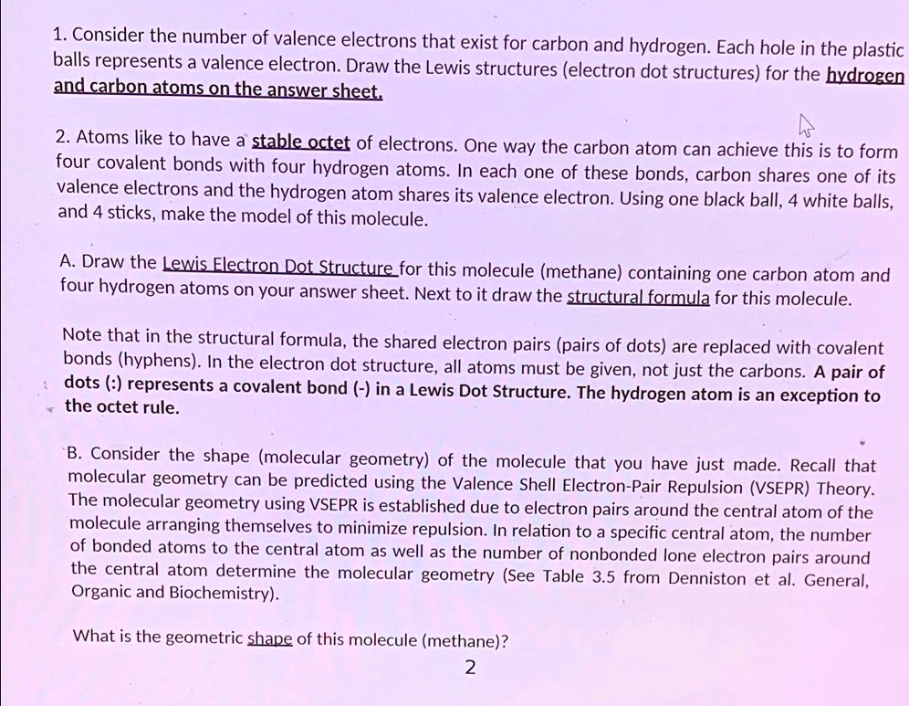 SOLVED: Consider the number of valence electrons that exist for carbon ...