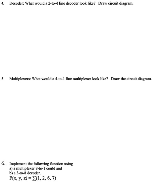 Solved Text Digital Logic Decoder What Would A 2 To 4 Line Decoder