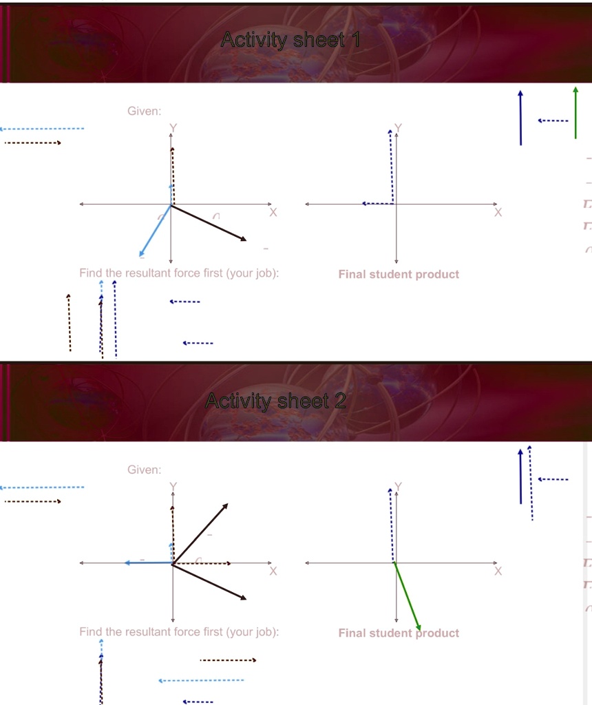 instructions for part ii finding the balancing force look at the ...