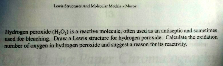 Lewis Structures And Molecular Models - Murov Hydrogen...