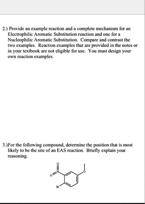 2.) Provide an example reaction and a complete mechanism for an ...