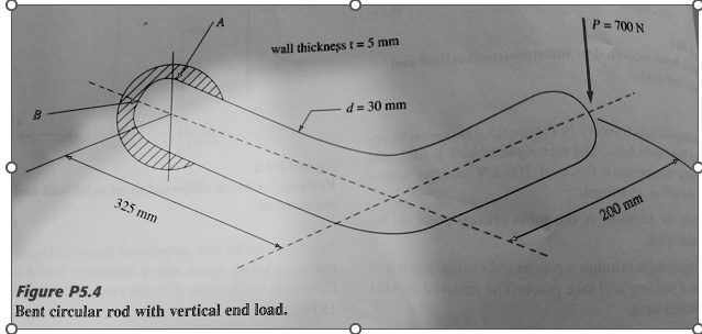 SOLVED: Consider the cylinder bent shown in Figure P5.4 a Determine the ...