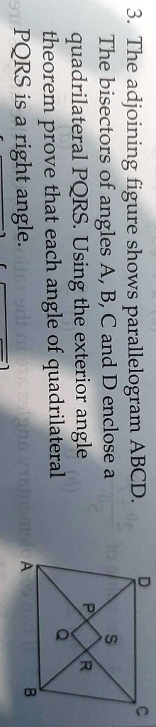 3. The adjoining figure shows parallelogram ABCD. The bisectors of ...