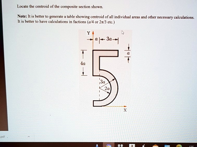 Locate the centroid of the composite section shown. Note: It is better ...